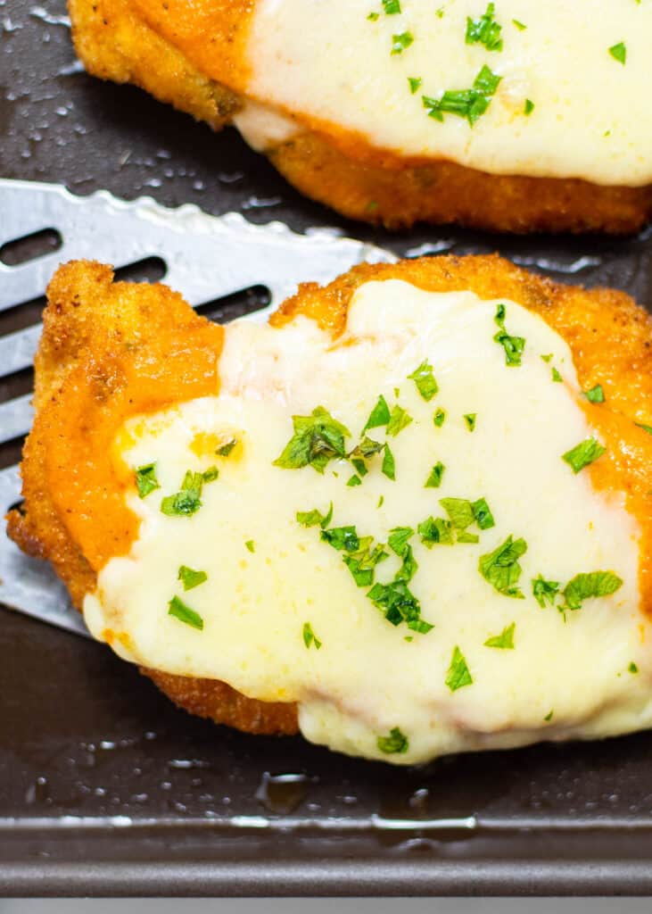 The Best Crispy Chicken Parmesan (Oven Baked) - Ambitious Foodie