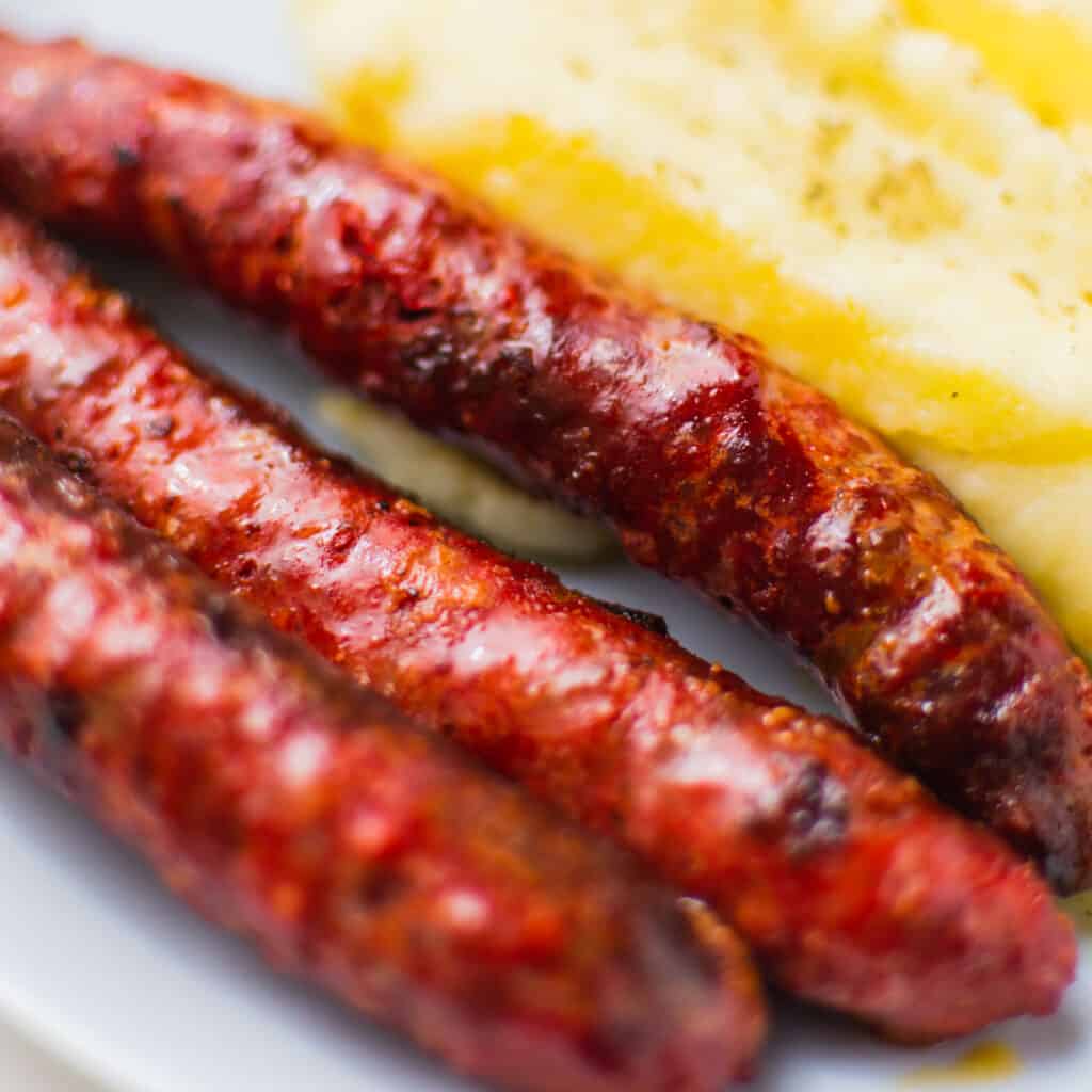Air Fryer Sausages From Frozen (Quick & Easy) - Ambitious Foodie