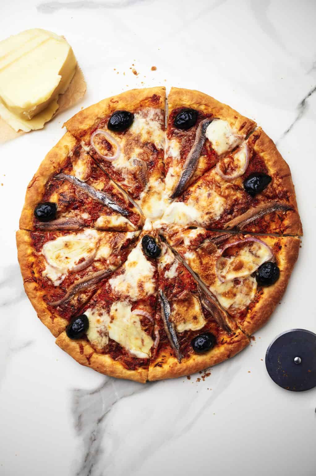BEST Homemade Anchovy Pizza Recipe (Homemade Dough!) - Ambitious Foodie