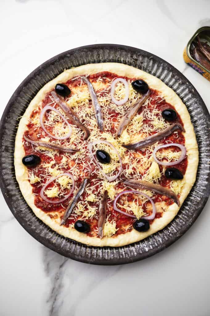 BEST Homemade Anchovy Pizza Recipe (Homemade Dough!) - Ambitious Foodie