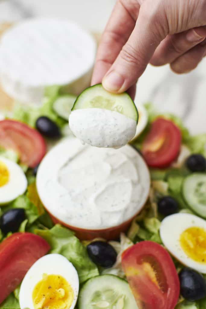 Cottage Cheese Ranch Dressing (High Protein!) - Ambitious Foodie