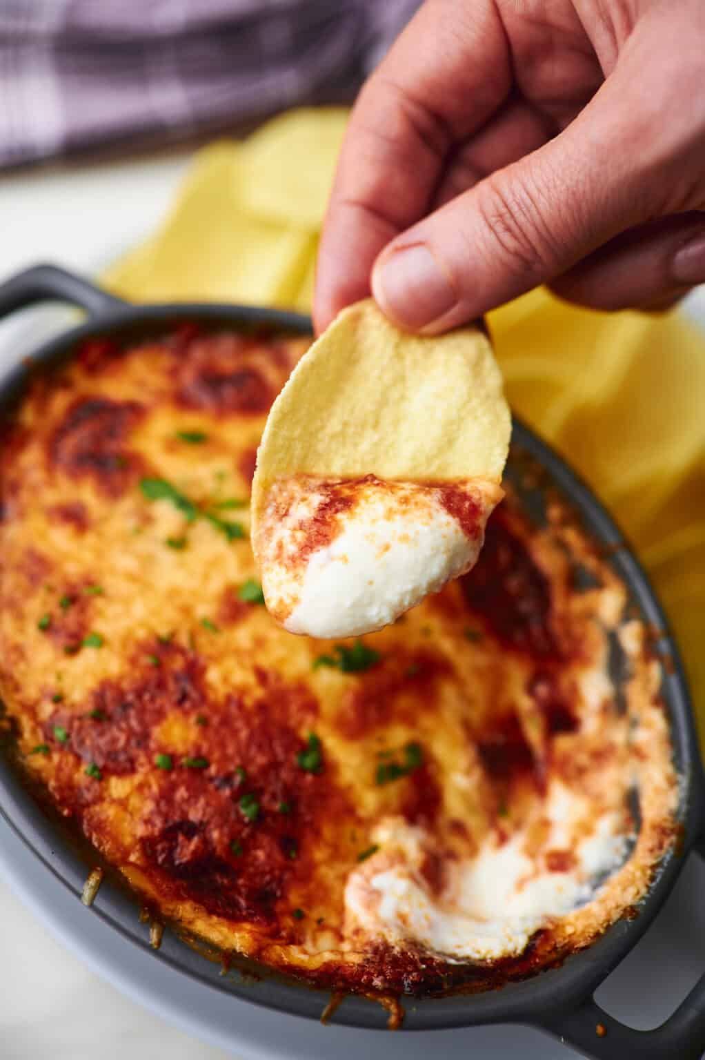 Baked Cream Cheese Salsa Dip (Quick & Easy!) - Ambitious Foodie