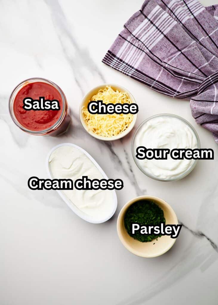 Baked Cream Cheese Salsa Dip (Quick & Easy!) - Ambitious Foodie