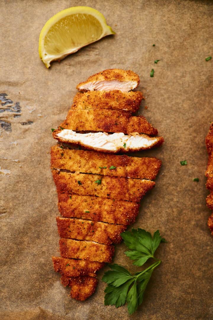 Easy Oven Baked Chicken Cutlets (CRISPY!) - Ambitious Foodie