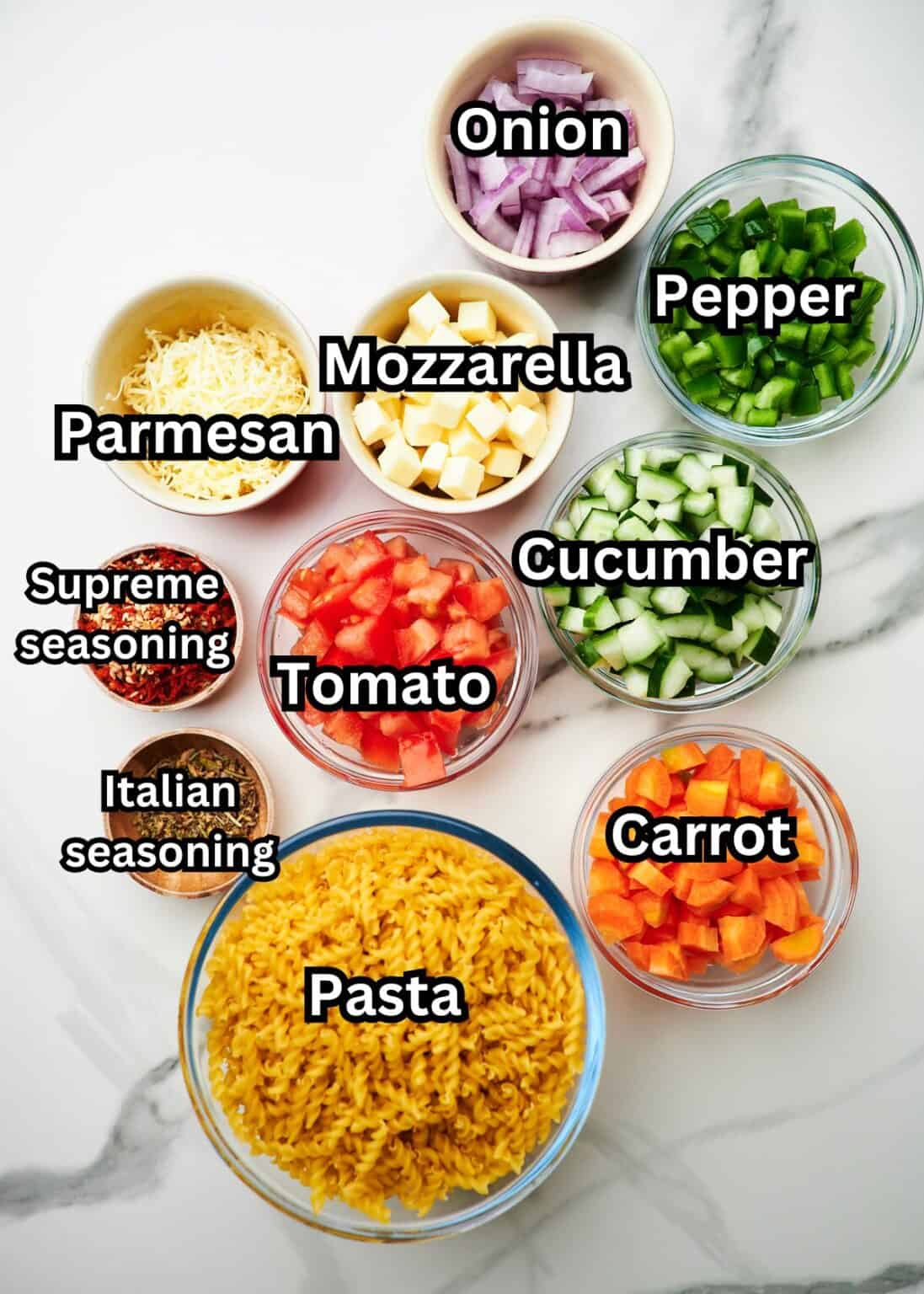 Salad Supreme Pasta Salad (Zesty) - Ambitious Foodie