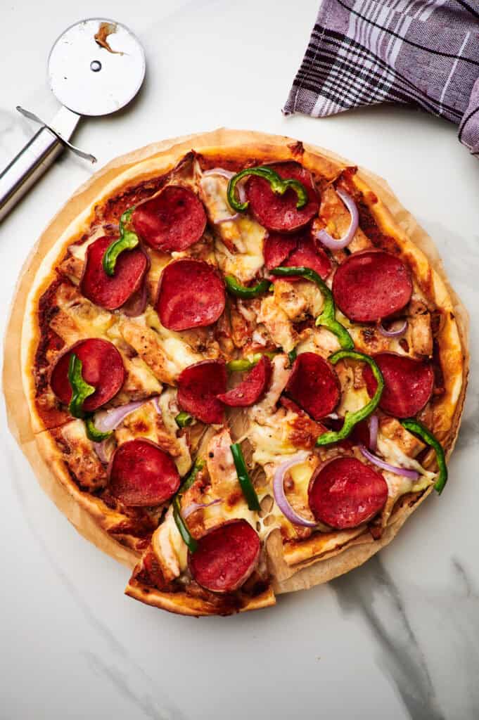 Healthy High Protein Pizza (30 grams Protein) - Ambitious Foodie