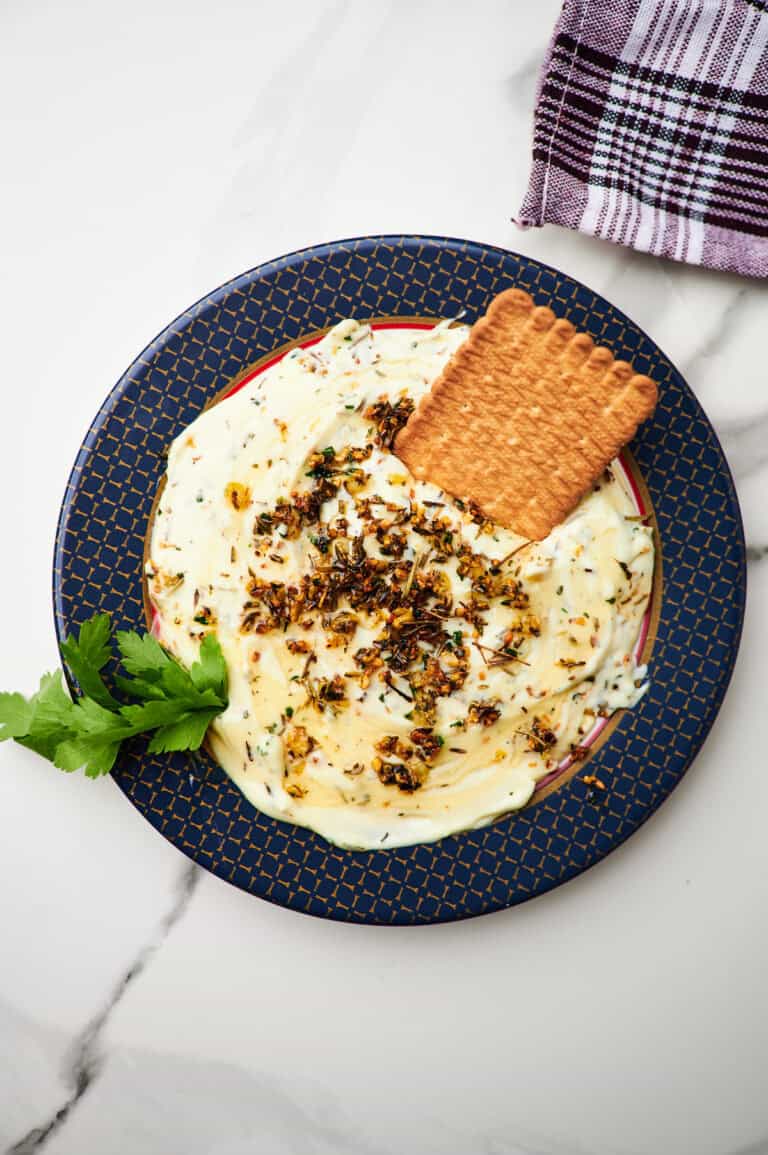 Whipped Brie Cheese Spread with Honey - Ambitious Foodie