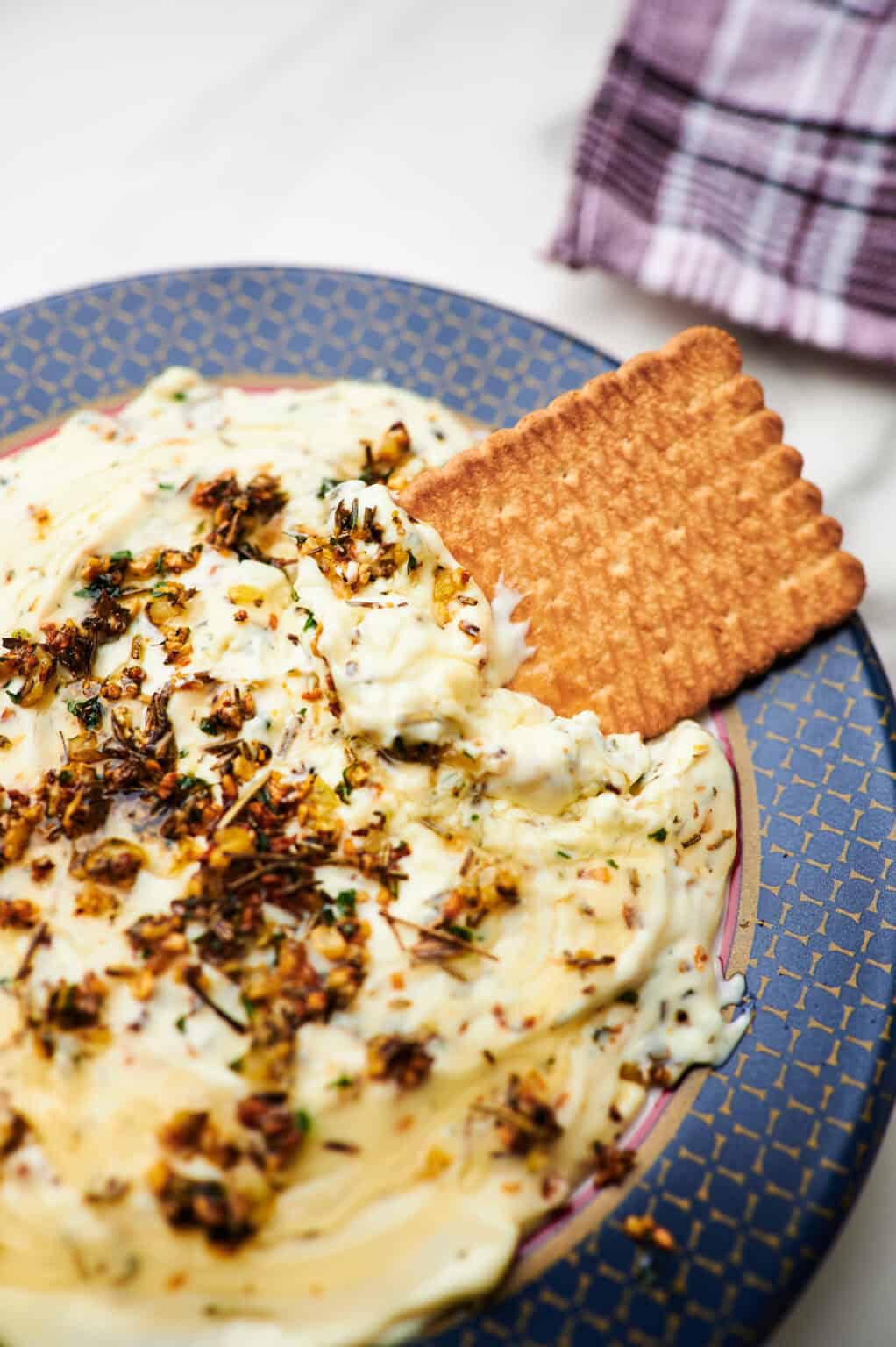 Whipped Brie Cheese Spread with Honey - Ambitious Foodie